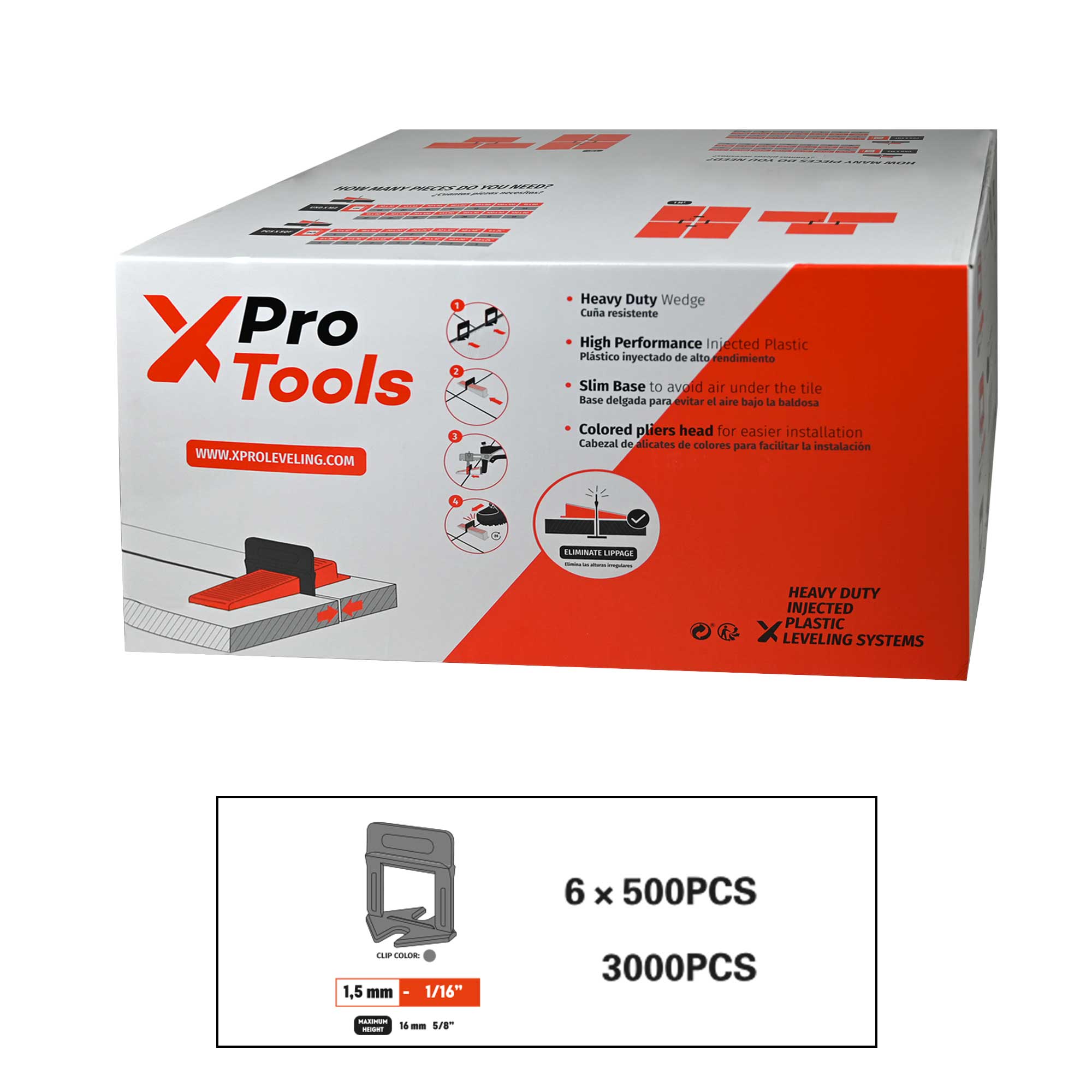 Xpro Clip 1/16" Leveling System - XPro Leveling